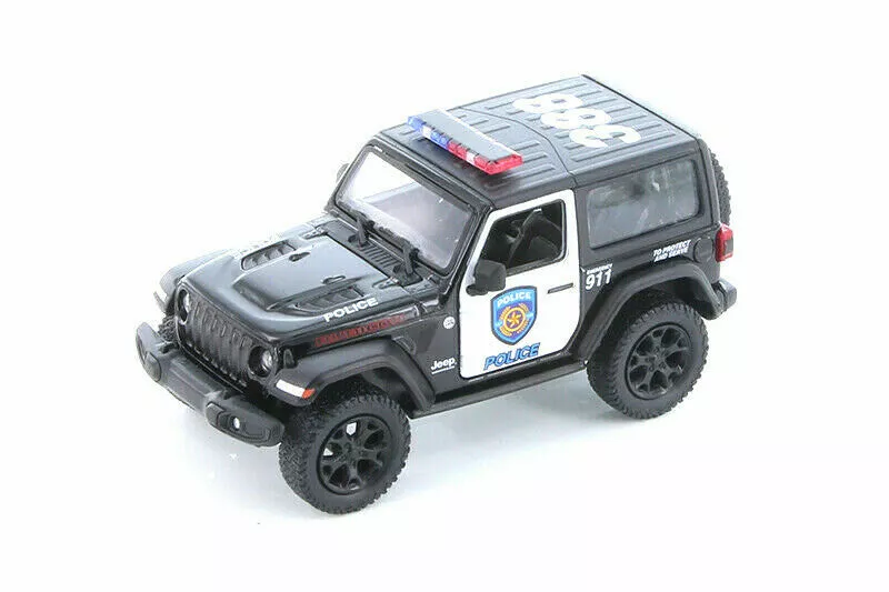 5" Kinsmart 2018 Jeep Wrangler Rubicon Police Diecast Model SUV Car 1: ...