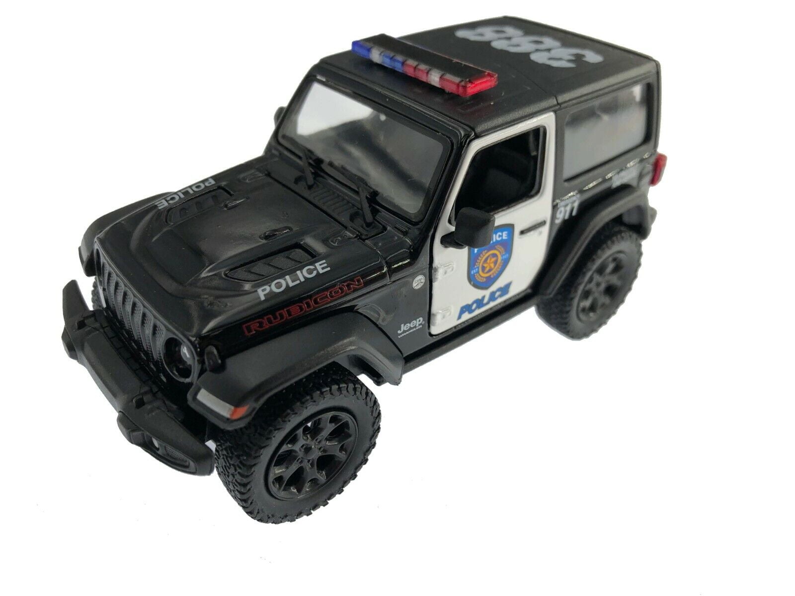 5" Kinsmart 2018 Jeep Wrangler Rubicon Police Diecast Model Toy SUV Car ...