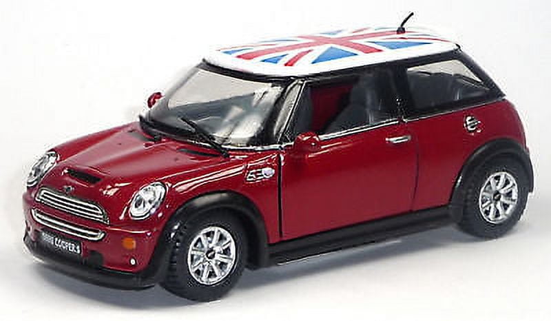 5" Kinsmart Mini Cooper S British Flag Diecast Model Toy 1:28 Red ...