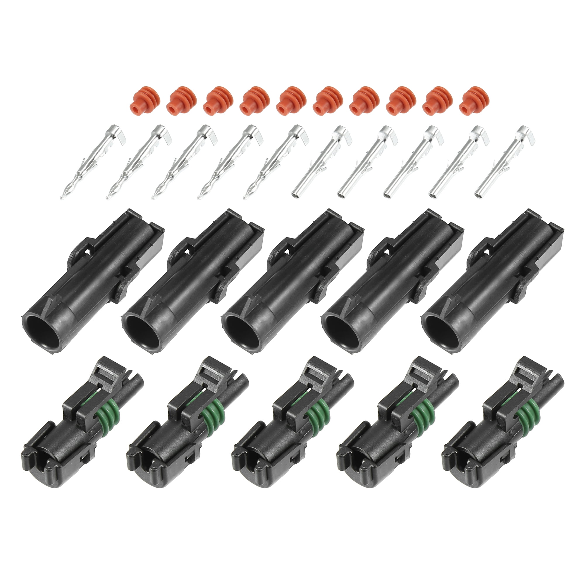 5 Kit 1 Pin Way Waterproof Electrical Connector Series Terminal12 AWG ...