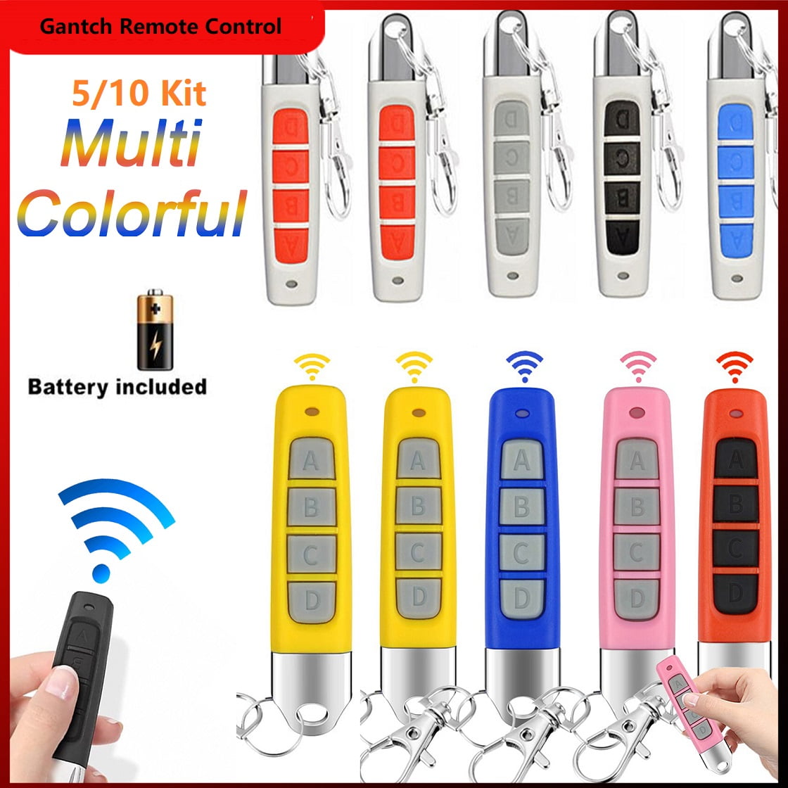 5-Kit 433MHz Gantch Garage Electronic Gate Wireless Remote Control for ...