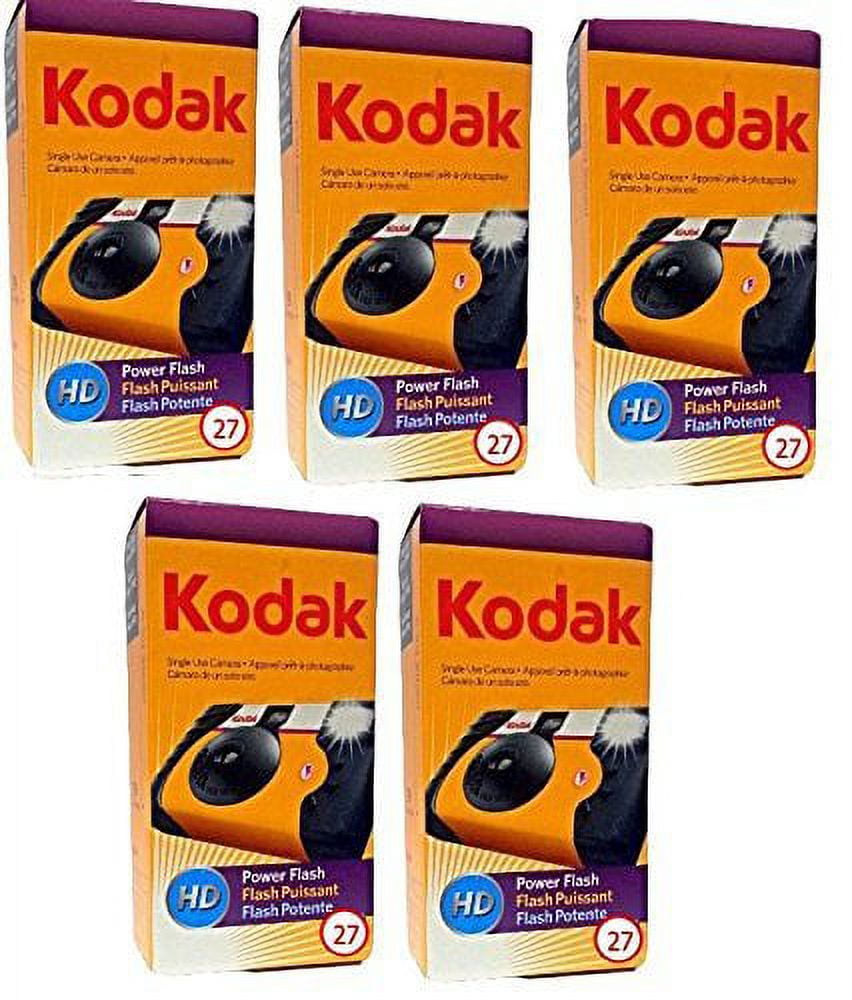 5 Kodak HD Power Flash One-Time Use 35mm Disposable Camera 27exp ...