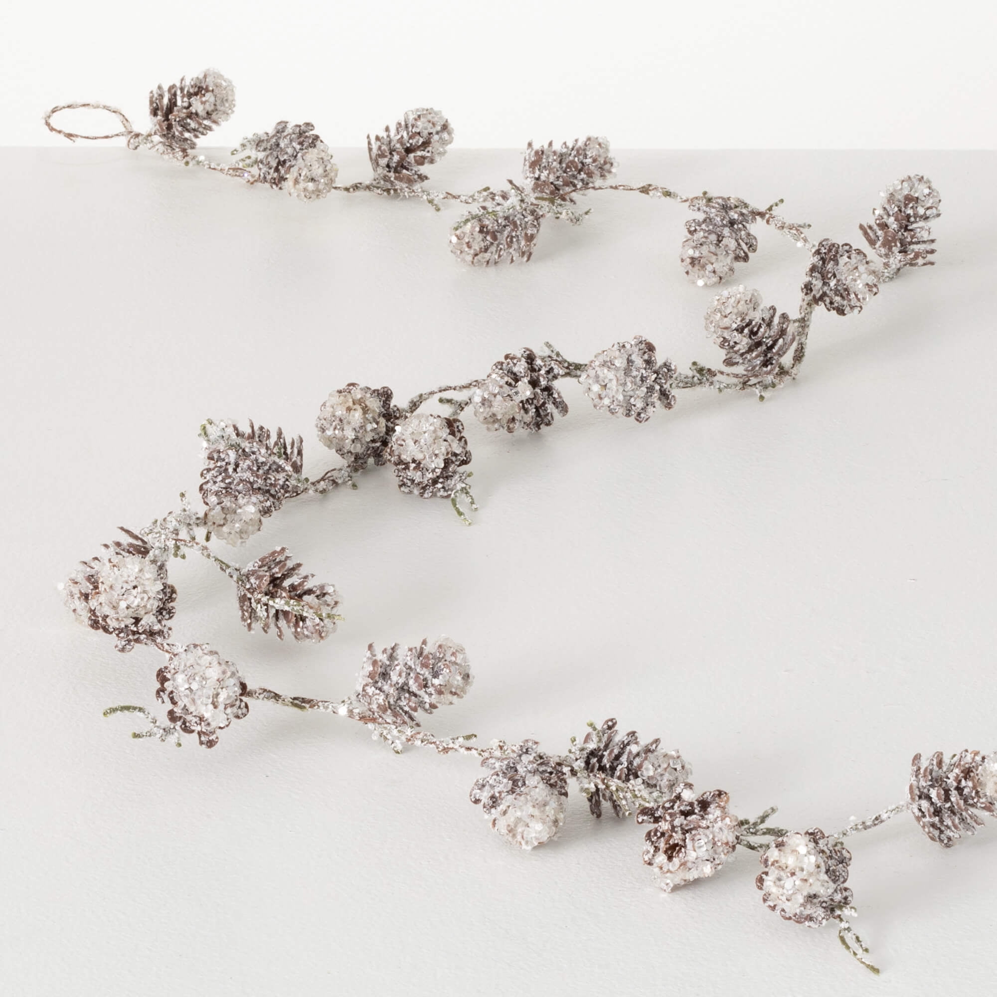 5'L Sullivans Iced Pinecone Garland, White Christmas Garland - Walmart.com