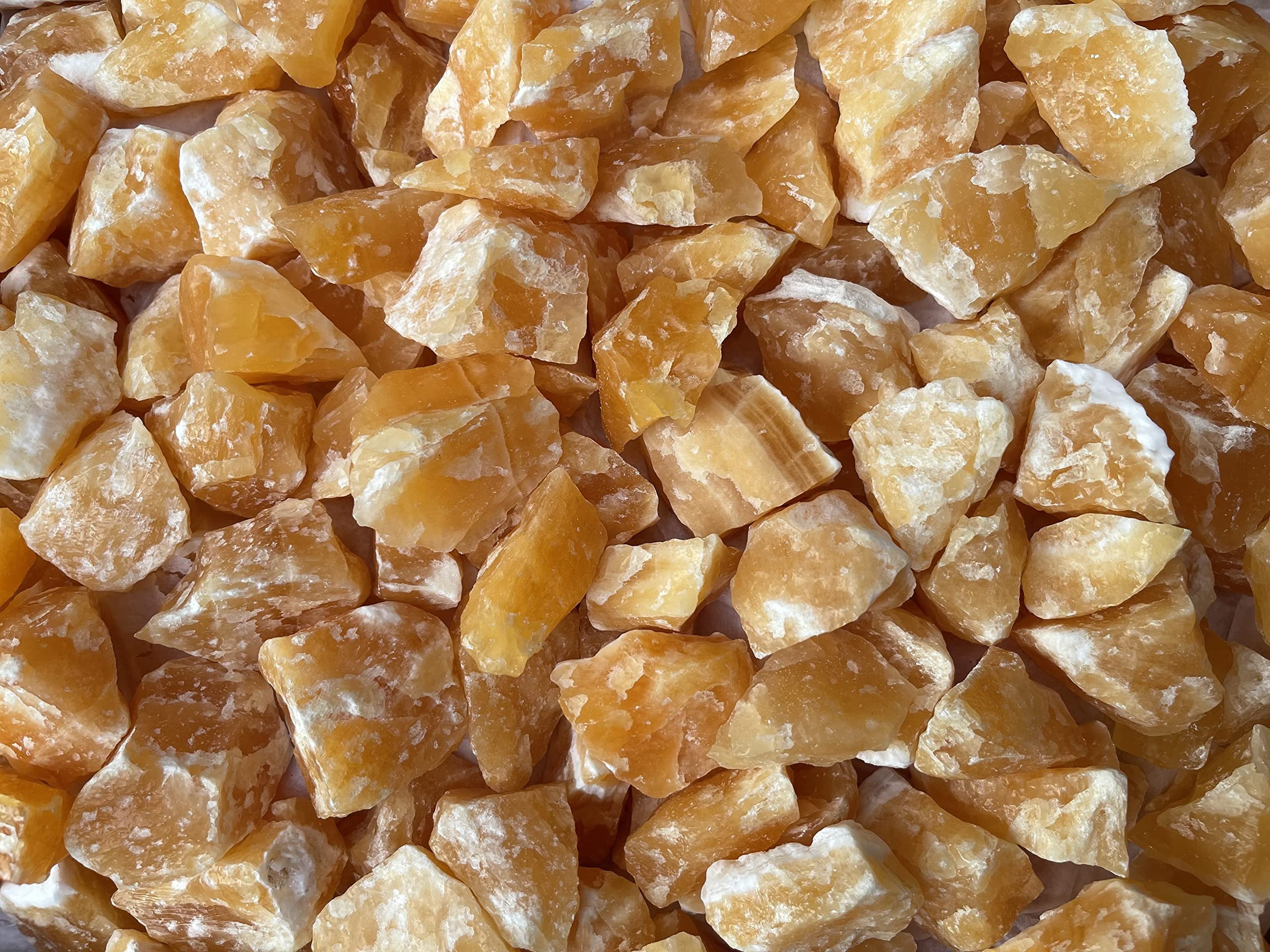 5 LB Lot Orange Calcite Rough Natural Stones, Raw Calcite Crystals ...
