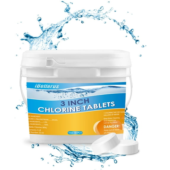 5 LB Swim Pool Cleaning Tabs, 3 Inch Pool Clear, Long Lasting Effective ...
