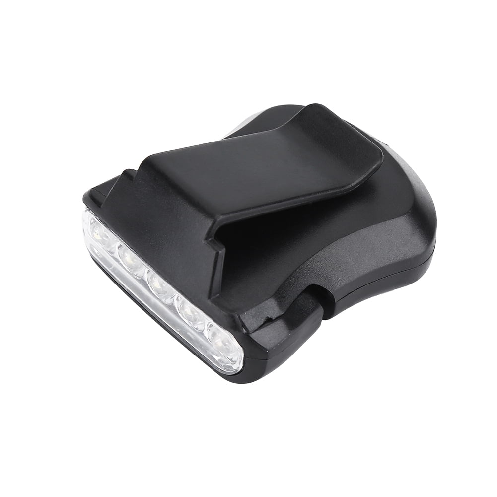 5 LED Cap Clip Head Lamp Light Hat HeadLamp For Outdoor Fishing Camping ...