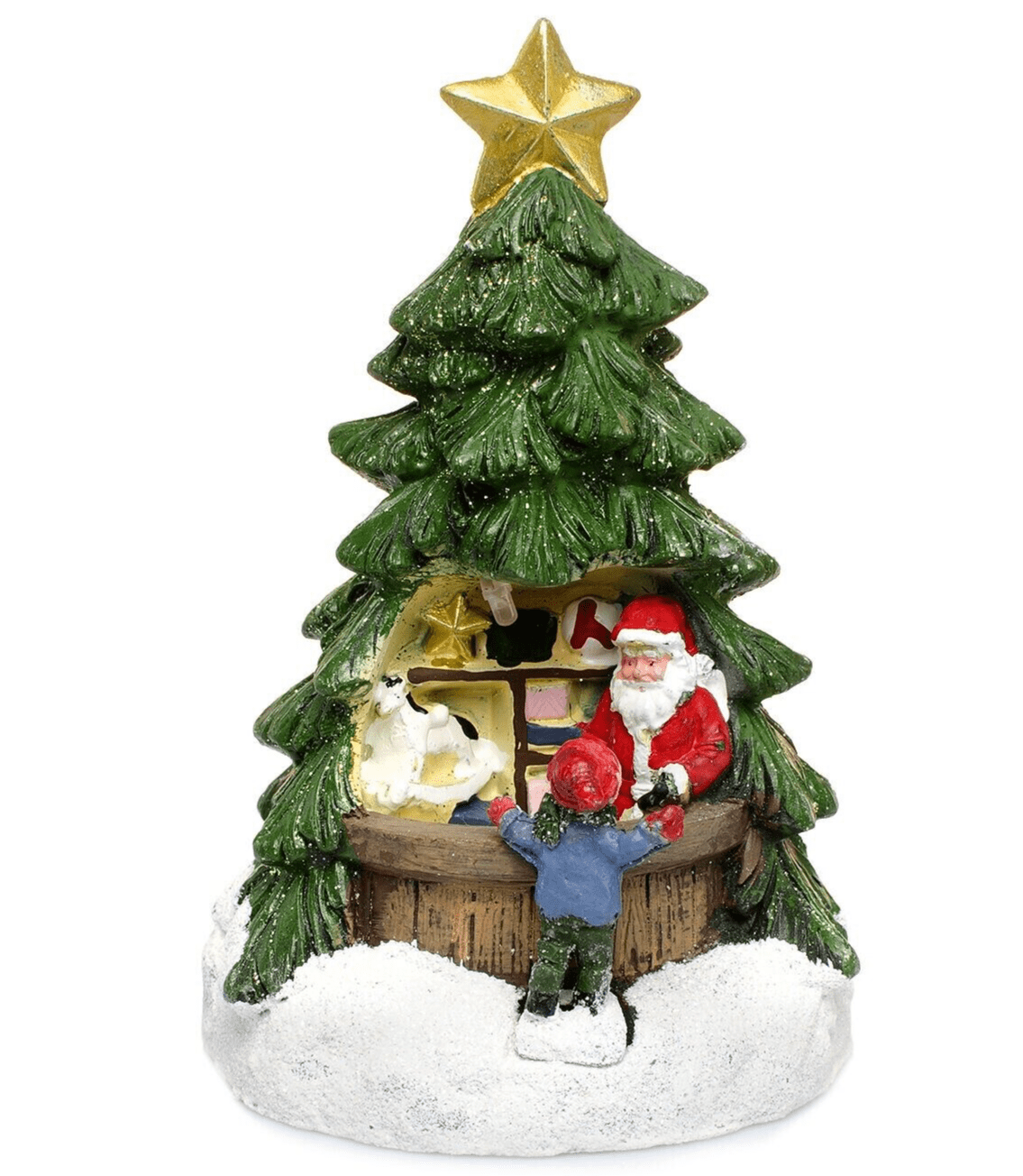 5" LED Lighted Christmas Tree Stall Holidays Decor Winter Village Scene ...