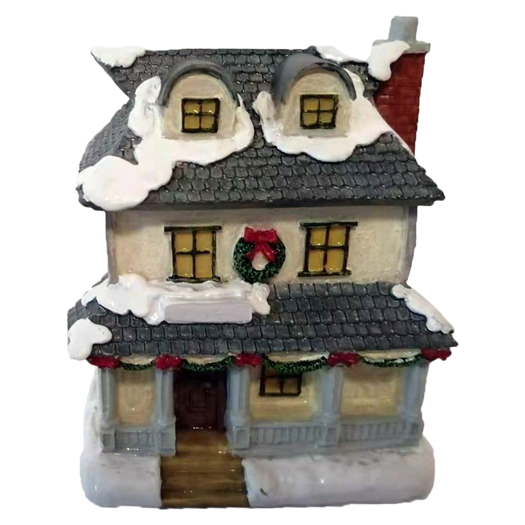 5" LED Lighted Country Side House Christmas Village Decoration ...