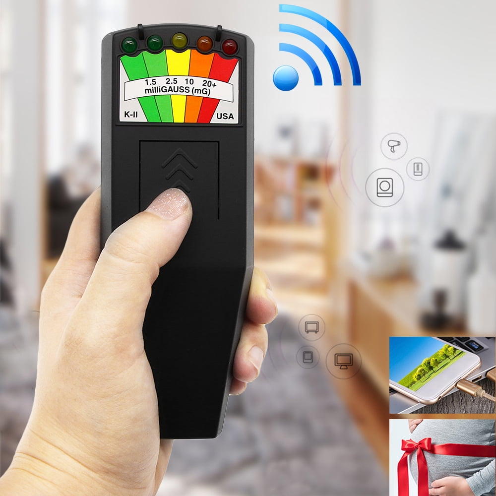 5 LED Portable EMF Meter for Home, Magnetic Field Ghost Hunting ...