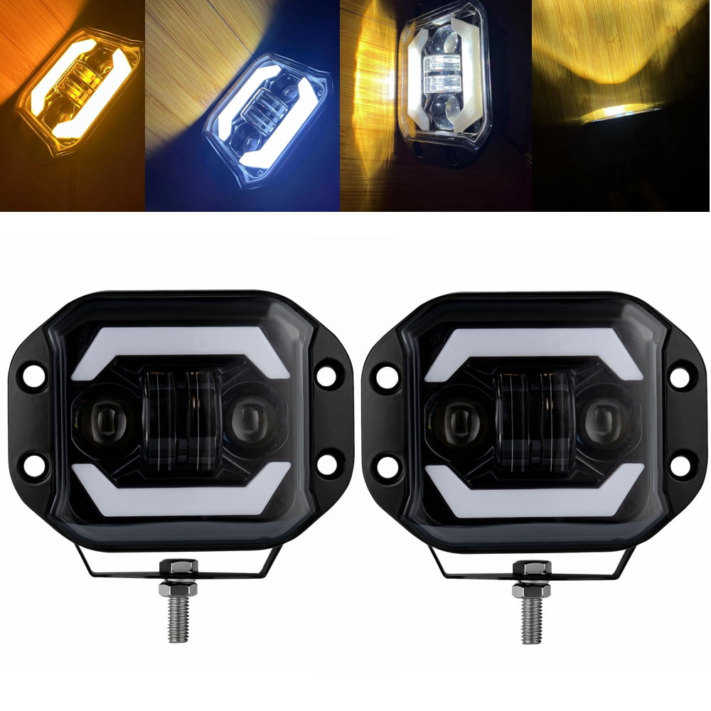 5 LED Work Light Auxiliary Spotlights Offroad Motorcycle Driving Fog ...