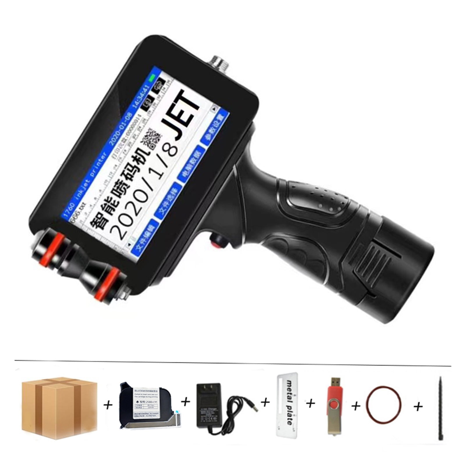 5 Languages 12.7mm Image Picture QR Code Serial Number Portable Mask ...