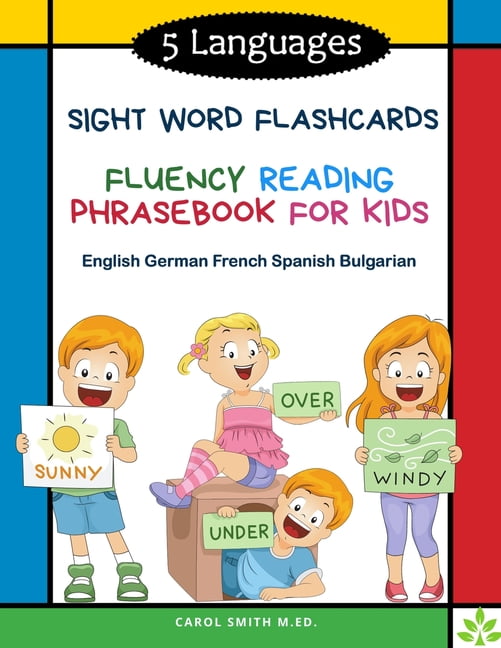 5 Languages Sight Word Flashcards Fluency Reading Phrasebook for Kids ...
