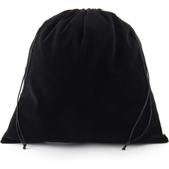 5 Large Black Pouch Bags With Drawstring -14 x14 INCH Bag Dust Bag For ...