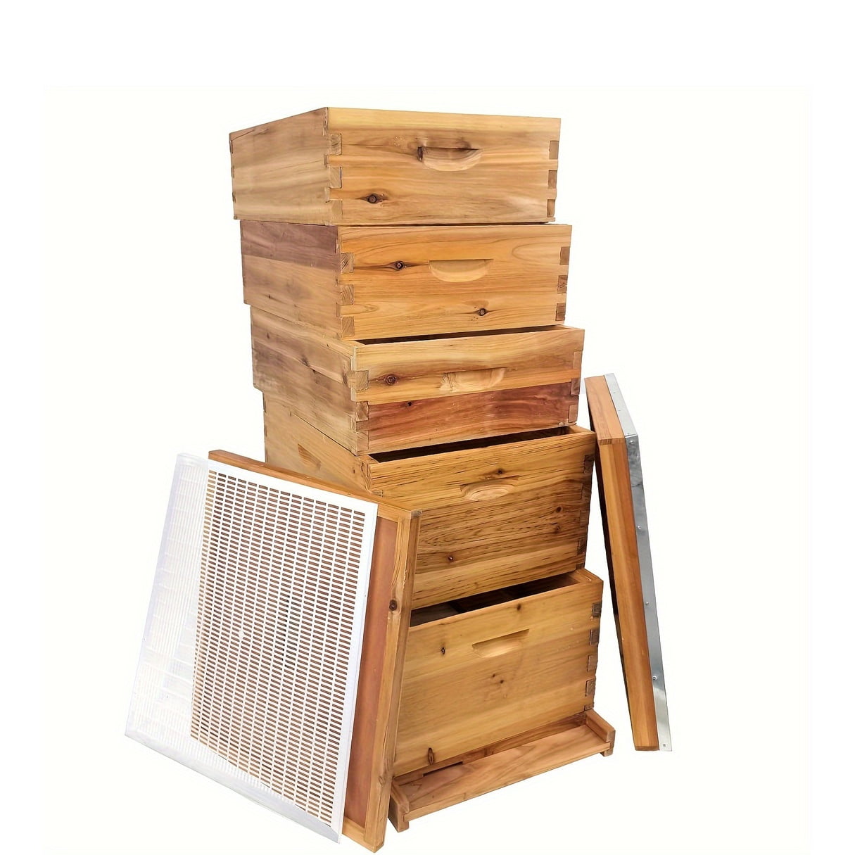 5 Layer Bee Hive, Complete Beehive Kit, Dipped in Beeswax Includes 2 ...