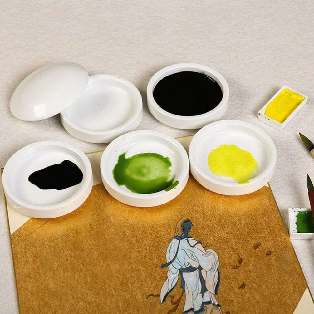 5-Layer Ceramic Mixing Palette for Artists - Porcelain Watercolor Paint ...
