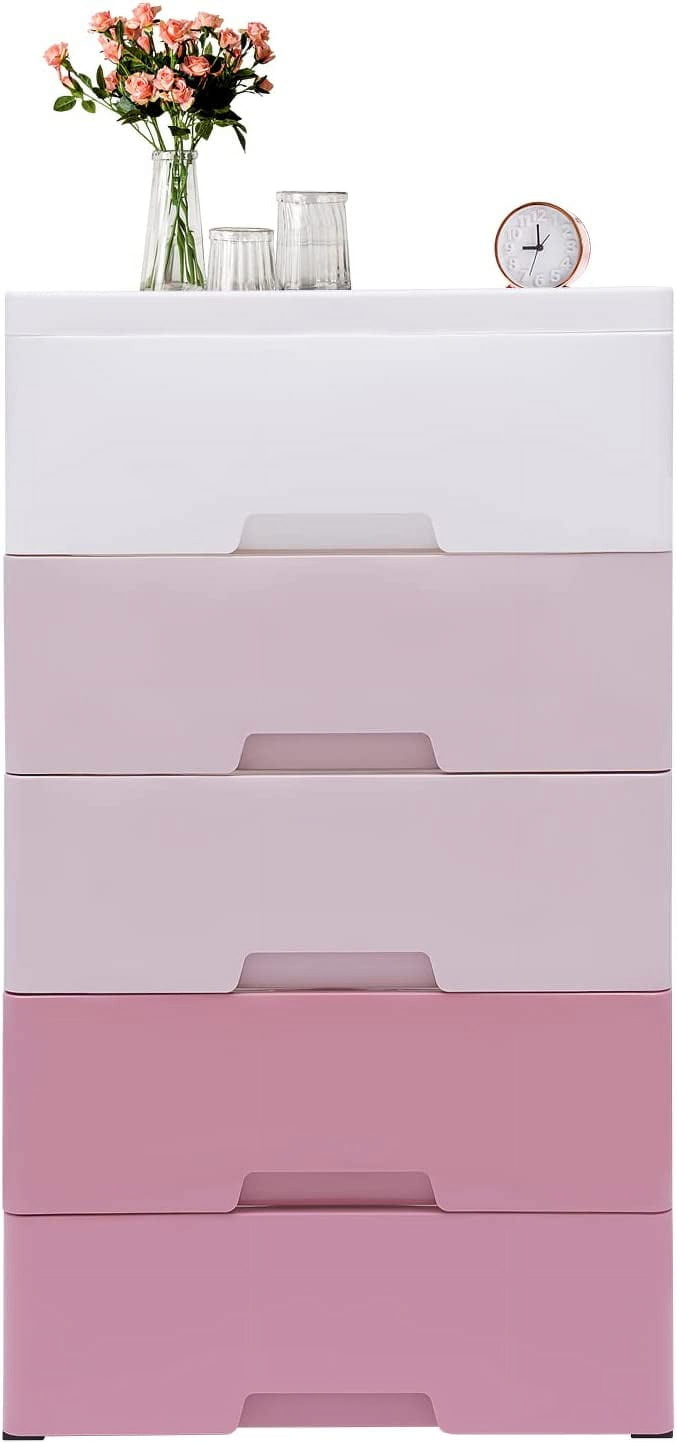 5-Layer Drawers Dresser, Drawers Chest with Detachable Universal Wheel ...