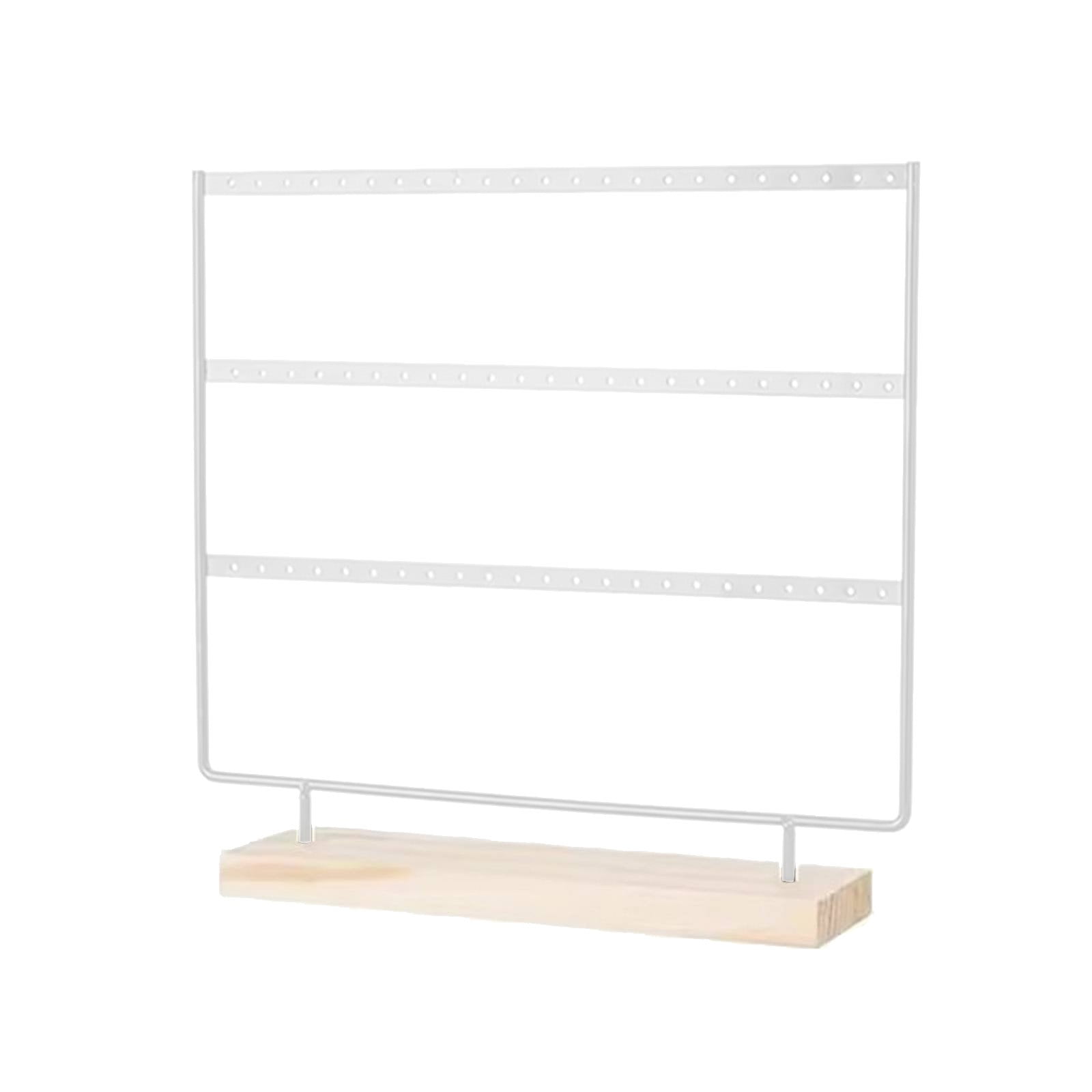 5-Layer Earring Display Stand, Large Jewelry Display Rack, Wood and ...