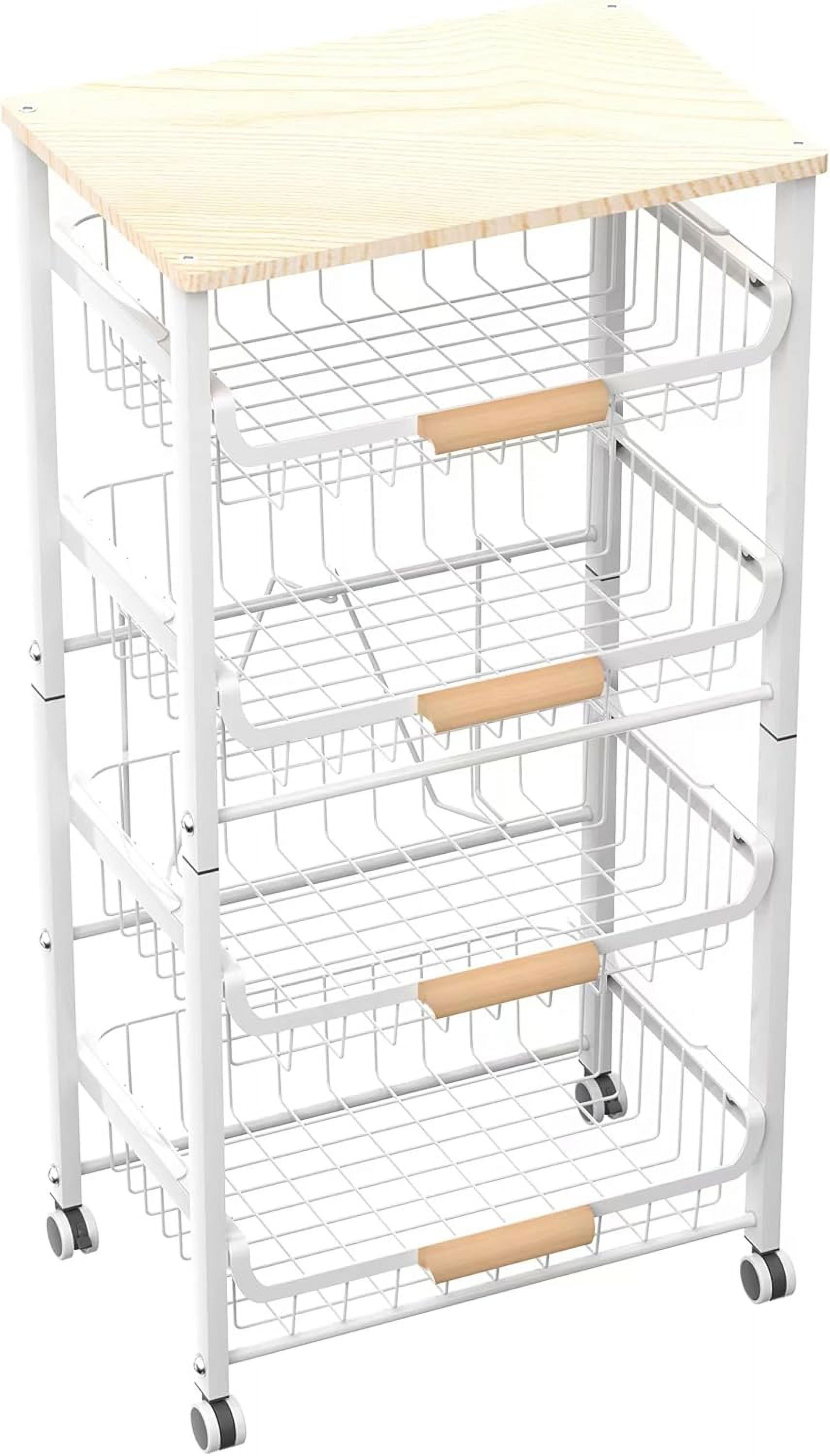 5-Layer Fruit Basket Kitchen Food Storage Organizer and Storage Rack ...