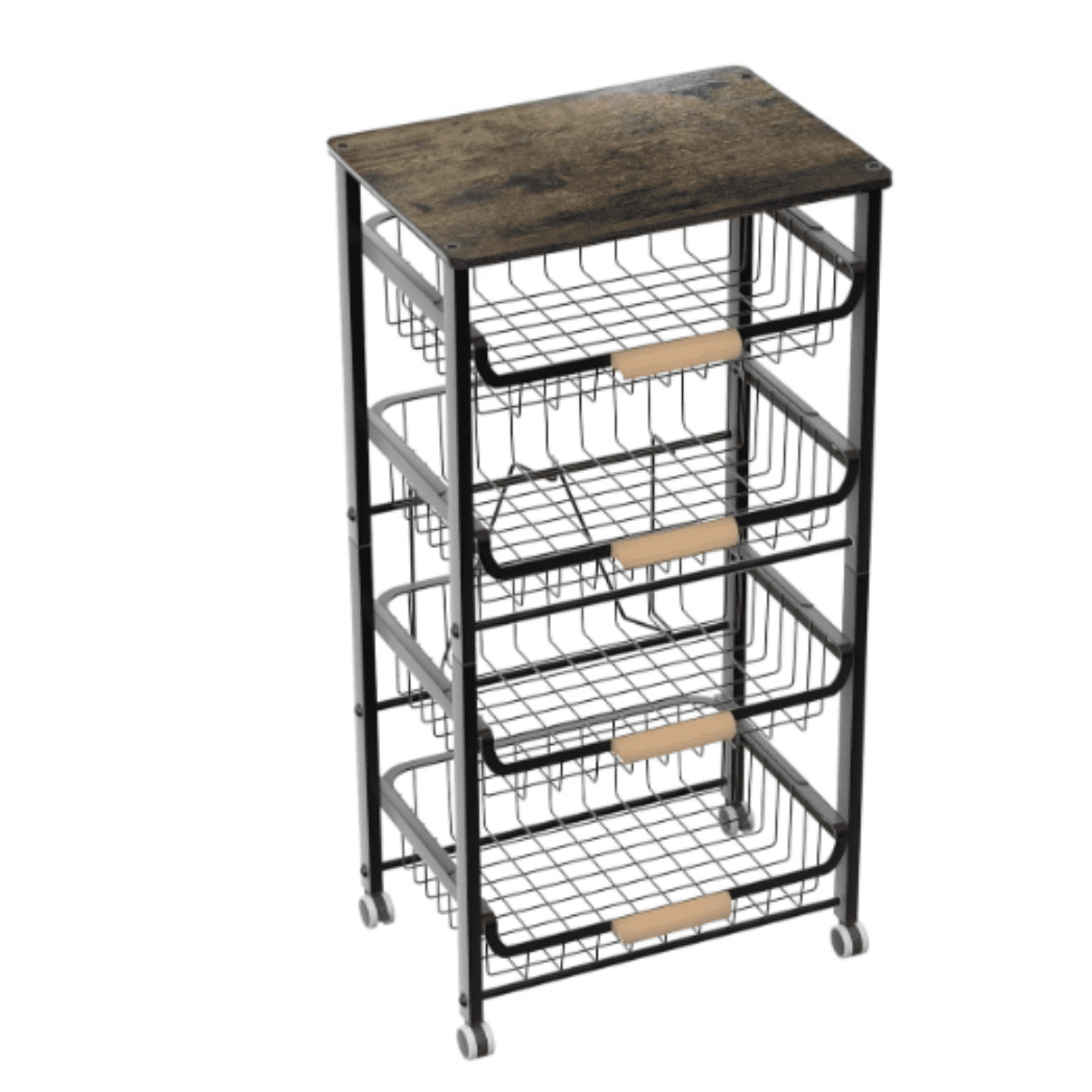 5-Layer Fruit Basket Kitchen Food Storage Organizer and Storage Rack ...