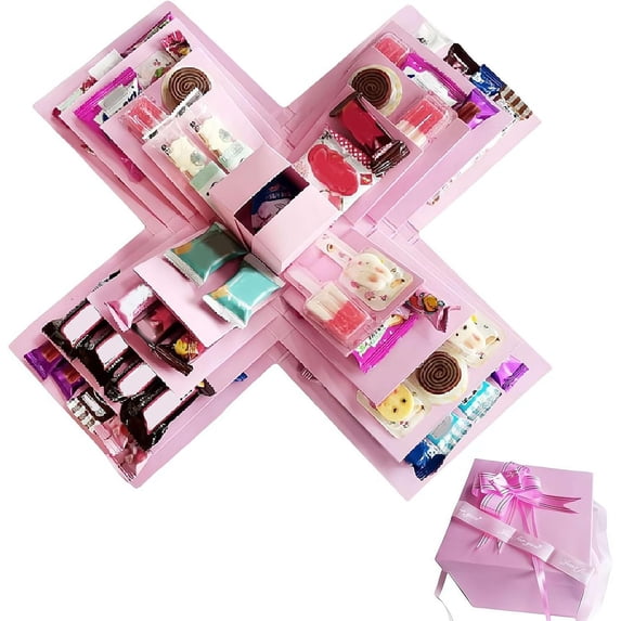 5 Layer Gift Box, Multi Layered Explosion Photo DIY Box for Creative ...