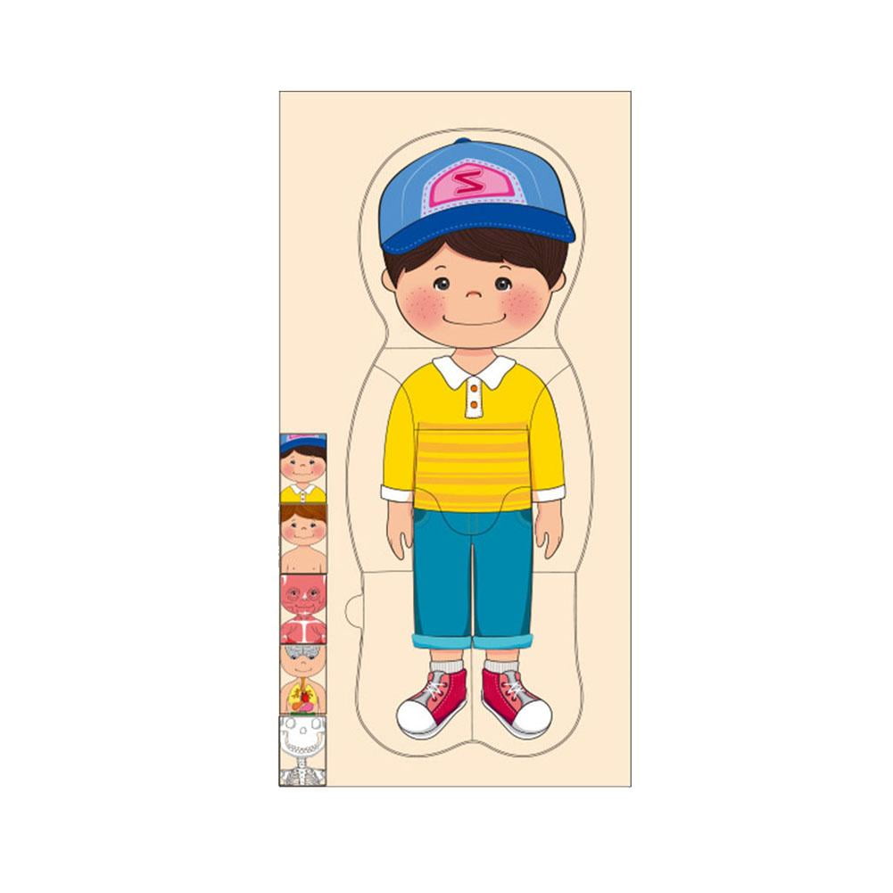 5-Layer Human Body Wooden Puzzle for Kids - Anatomy Learning Toy with ...