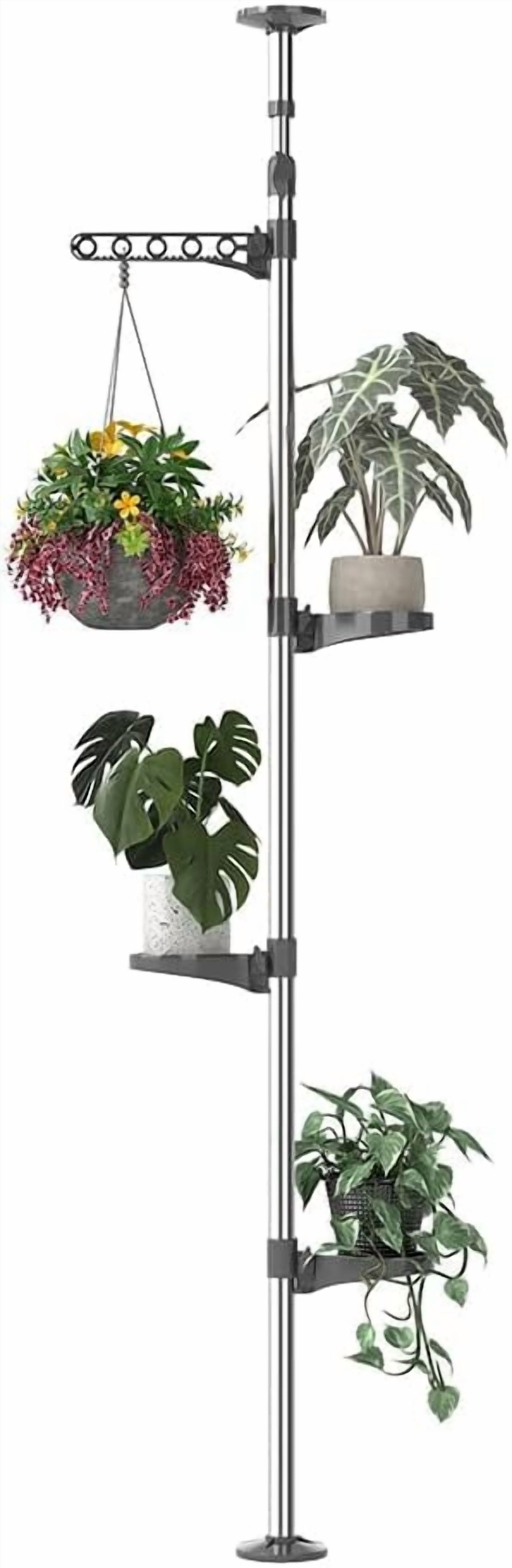 5-Layer Indoor Plant Stand Pole Spring Tension Rod Corner Flower ...