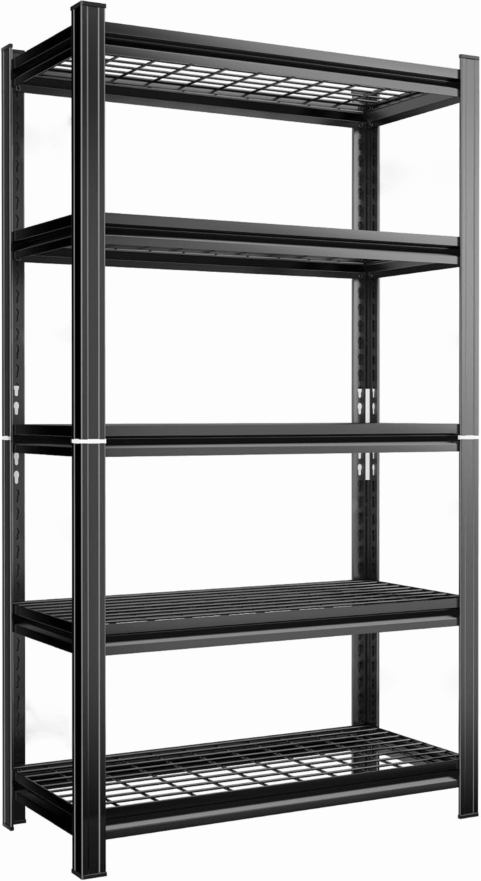 5-Layer Metal Storage Rack, Adjustable Height Storage Rack, 2000 Pound ...