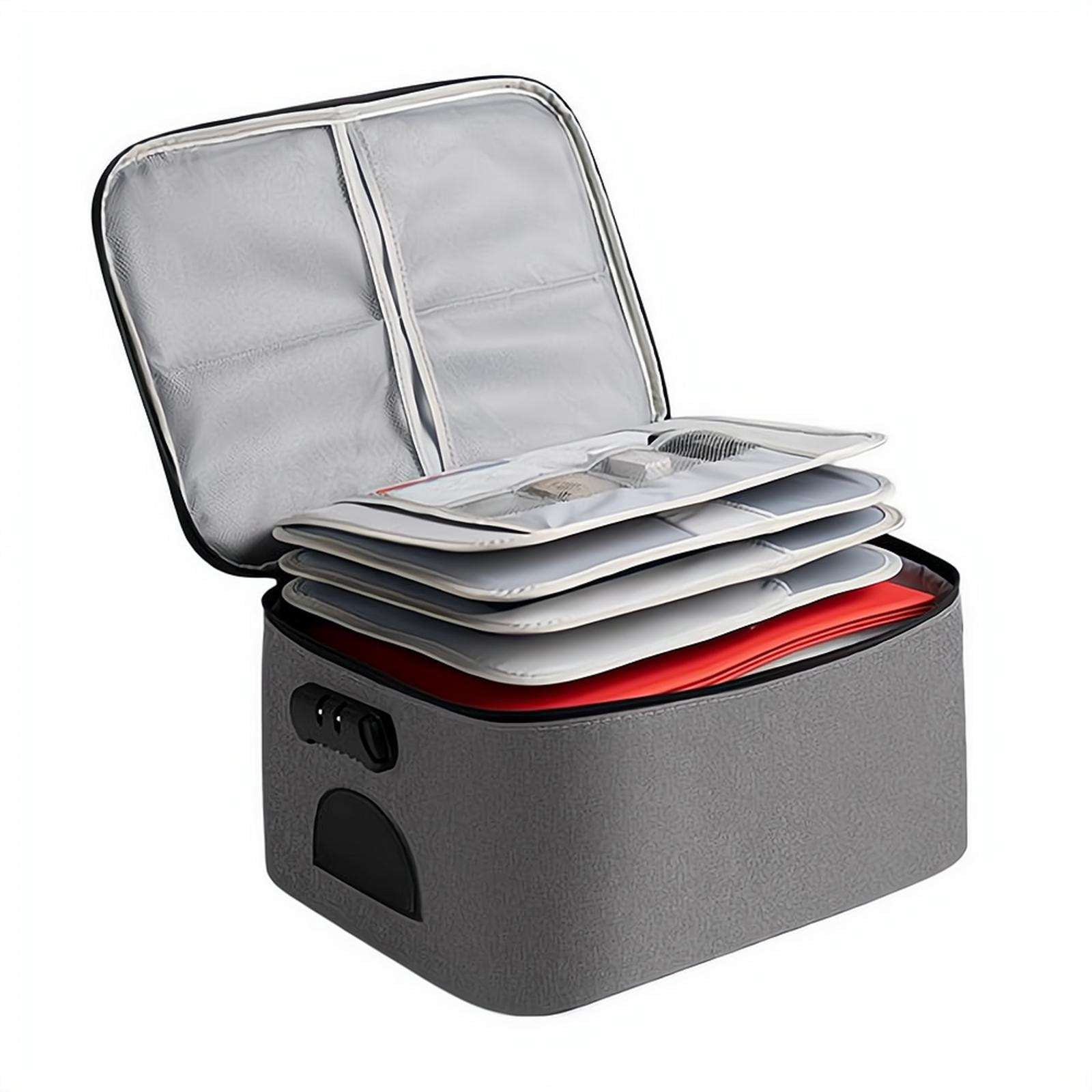 5-Layer Multifunctional Document Bag File Card Organizer Passport ...