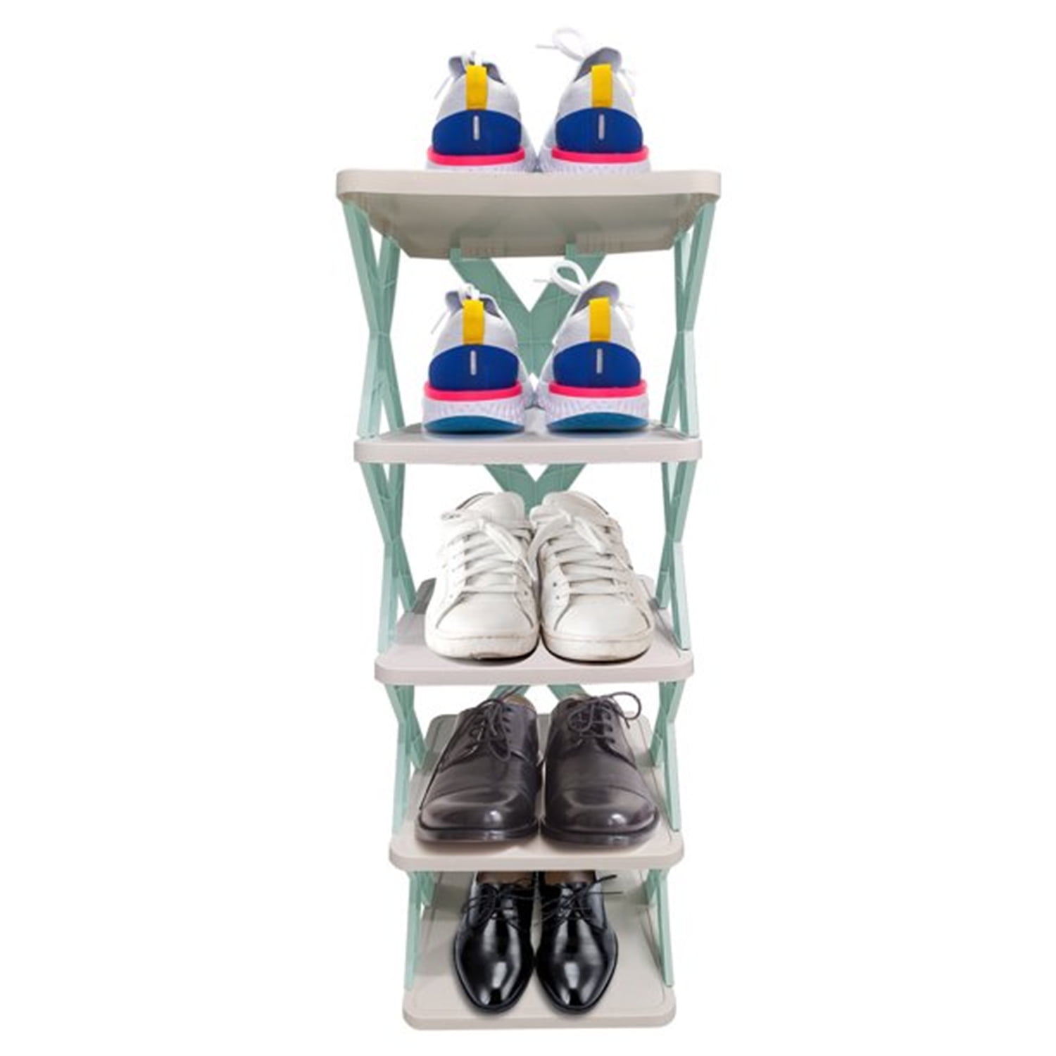 5 Layer Shoe Rack for Entryway,Yayun Foldable Multi Tier Shoe Rack ...