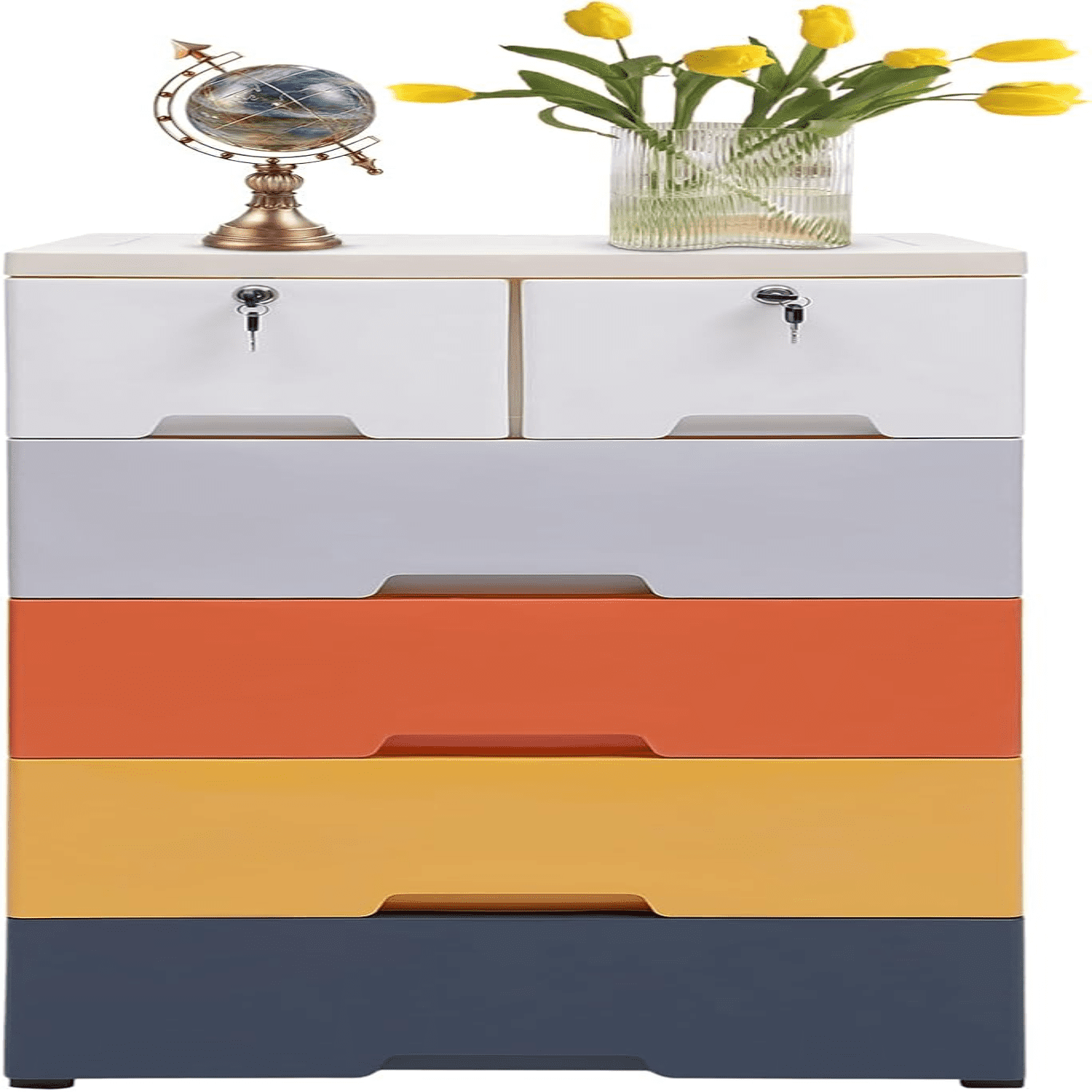 5-Layer Storage Cabinet Large Capacity Clothes Organizer Household ...