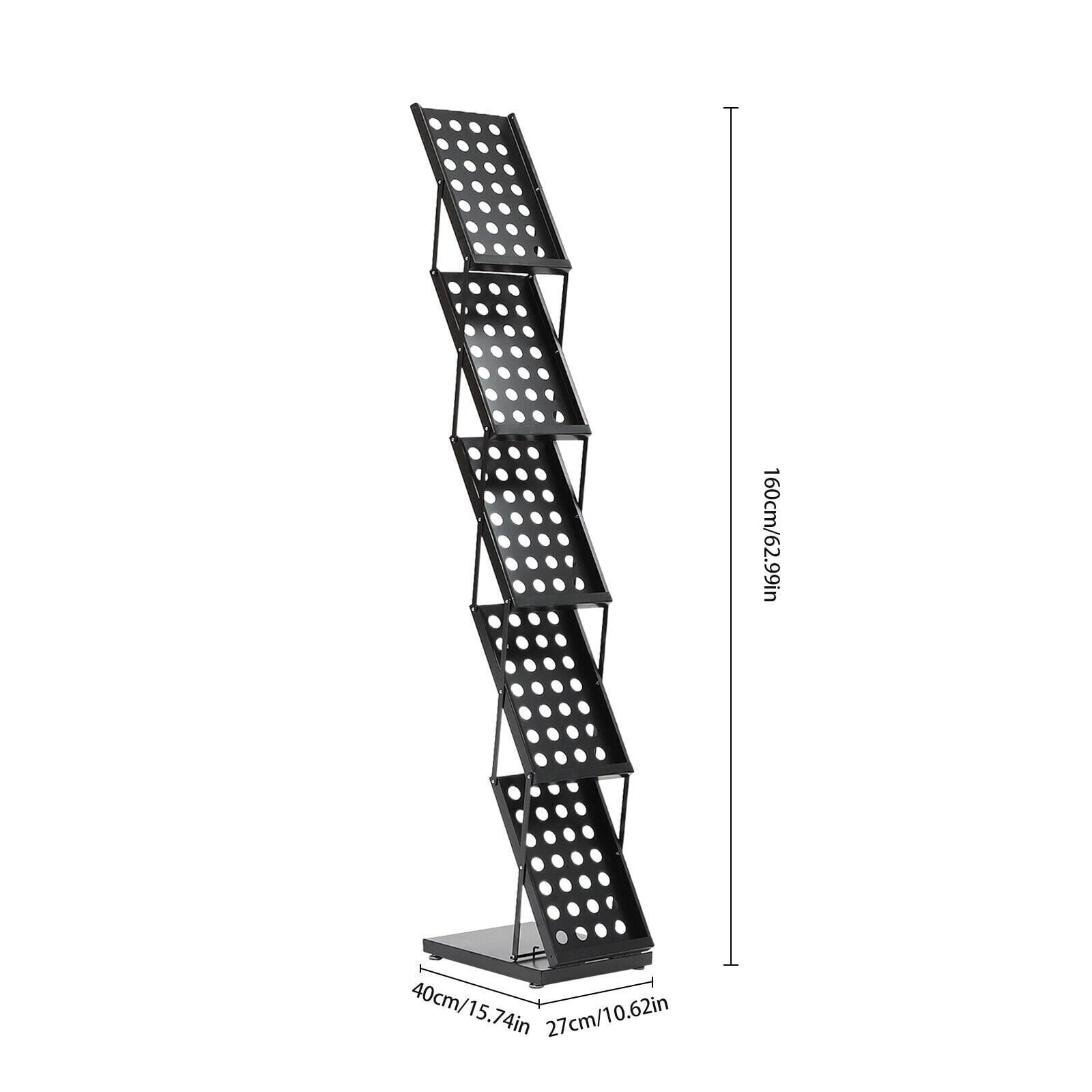 5-Layer Structure Foldable Magazine Floor Stands Multi Layers Brochure ...