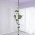 5-Layer Tension Pole Plant Stands Indoor Metal Flower Display Rack ...