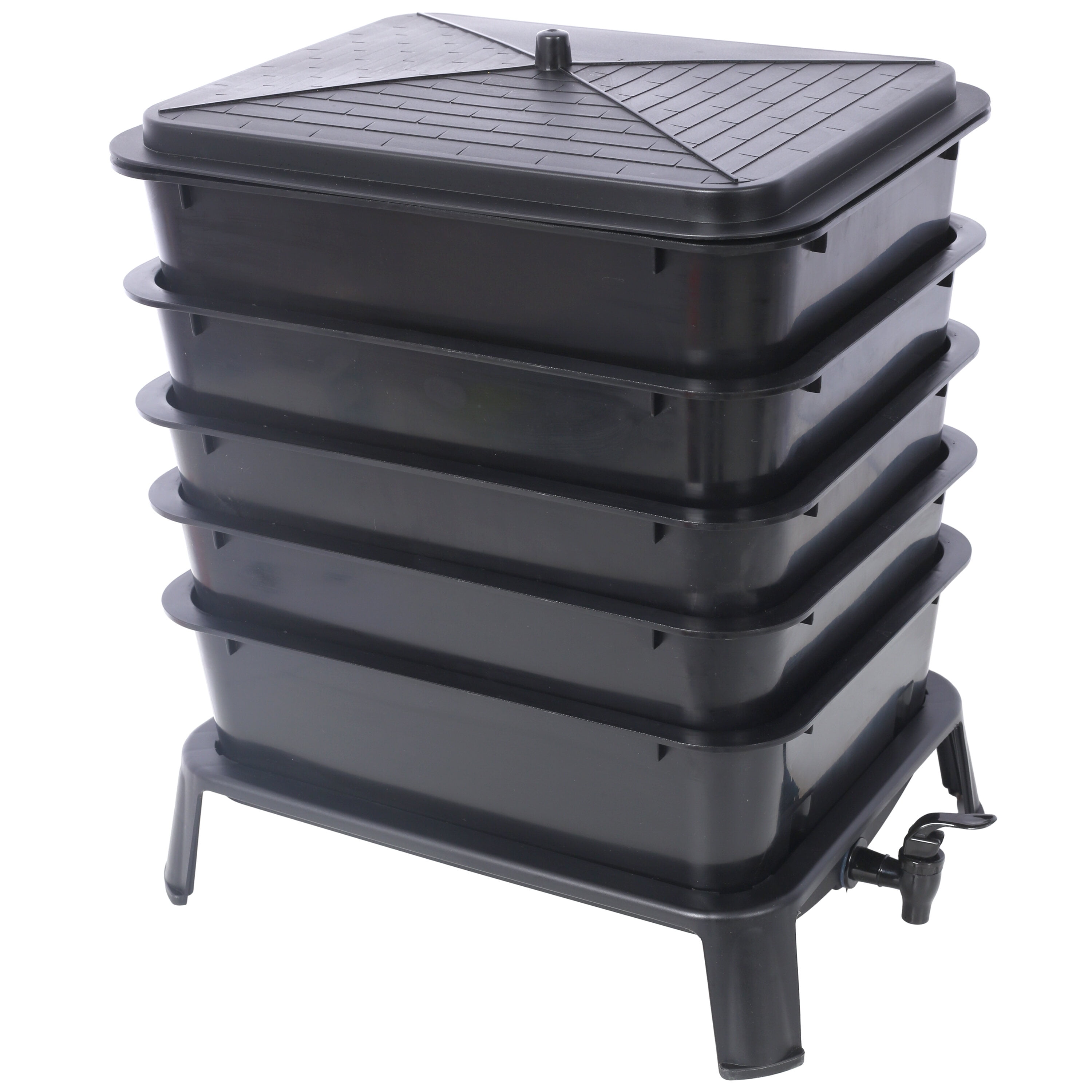 , 5-Layer Worm Compost Bin, 50L Worm Composter, Easy Setup Inclusive ...