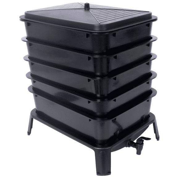 5-Layer Worm Farm Kit 50L, Easy Setup Recycles Food Waste - Walmart.com