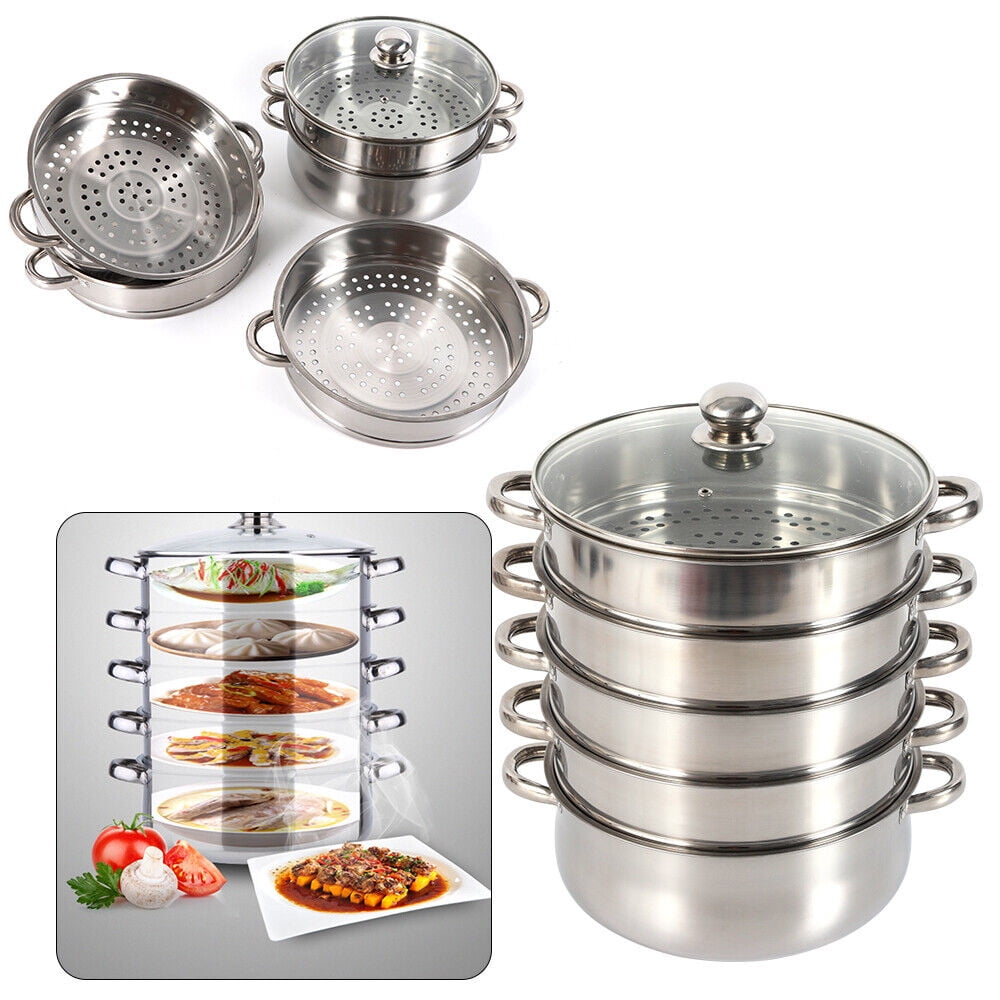 5 Layers 28cm Pot Steamer Multi-Layer Cookware Pot Cookware Stainless ...