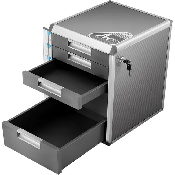 5 Layers Desktop Drawer Organizer w/Lock Storage File Boxes Portable 5 ...