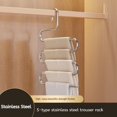 5 Layers Multi-functional Clothes Hangers Non-slip Pant Storage Rack ...