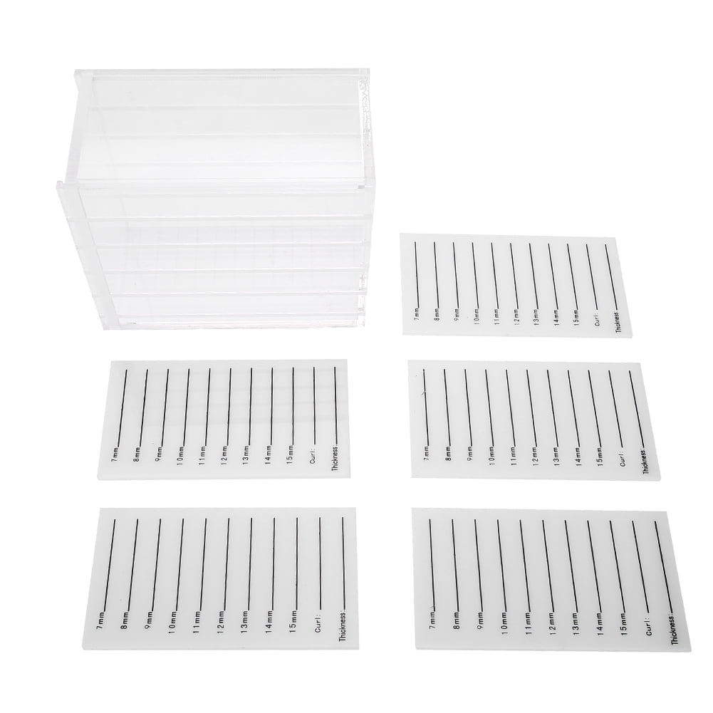 5 Layers Plastic Eyelash Storage Box Clear Eyelash Makeup Organizer ...