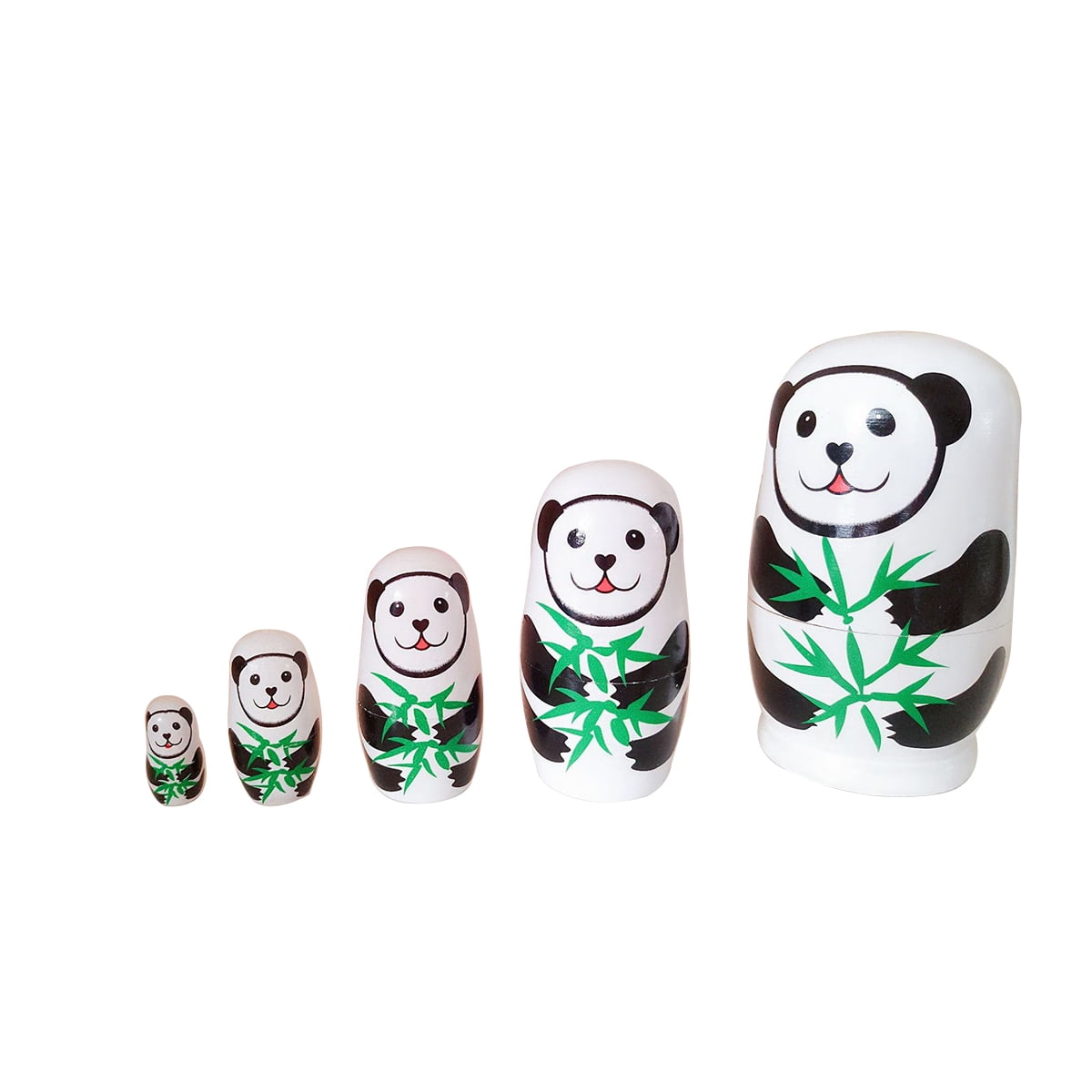 5 Layers Toys Panda Nesting Dolls Animal Russian Stack Cartoon ...