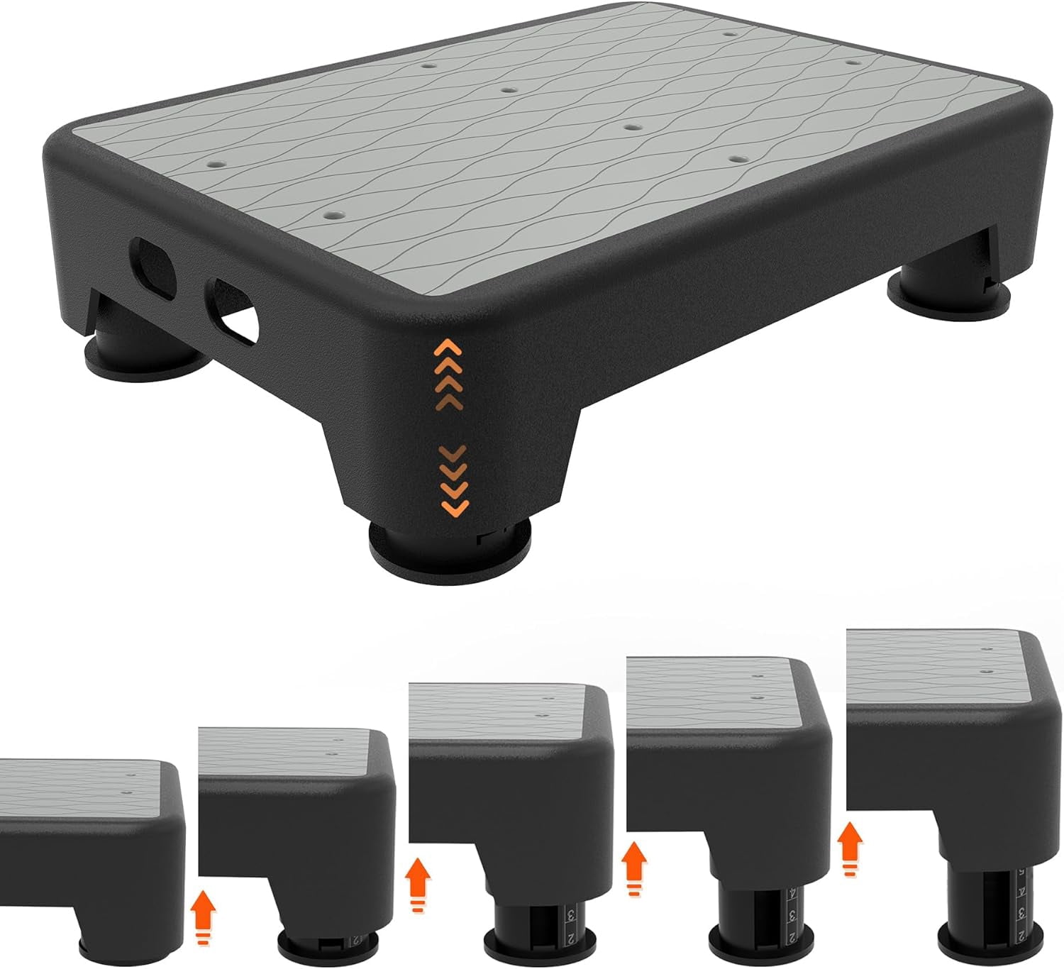 5-Level Adjustable Step Stool, 700 LBS Capacity Safety Bed Step for ...