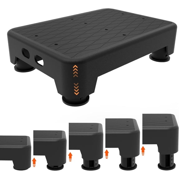 5-Level Adjustable Step Stool, 700 LBS Capacity Safety Bed Step for ...