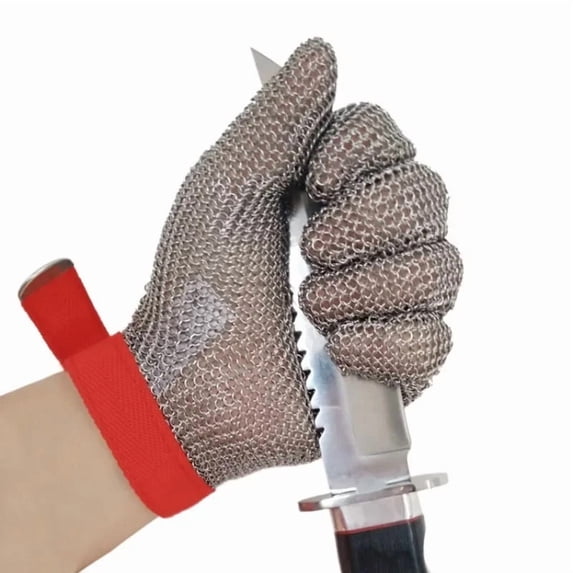 5 Level Anti-cutting Work Gloves Stainless Steel Wire Gloves Safety ...