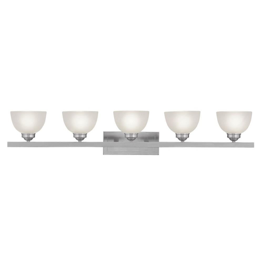 5 Light Bathroom Light Fixture in Traditional Style 48 inches Wide By 9 ...