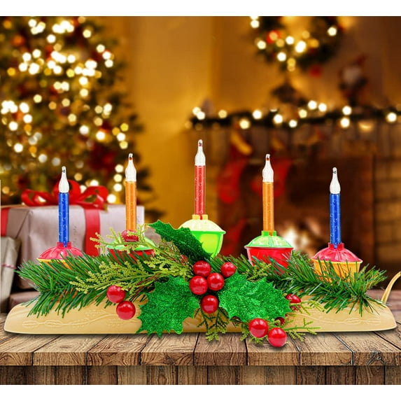 5 Light Christmas Bubble Candle Lamps, Bubble Christmas Lights with 6 Multicolor Bulbs(1 Spare ...