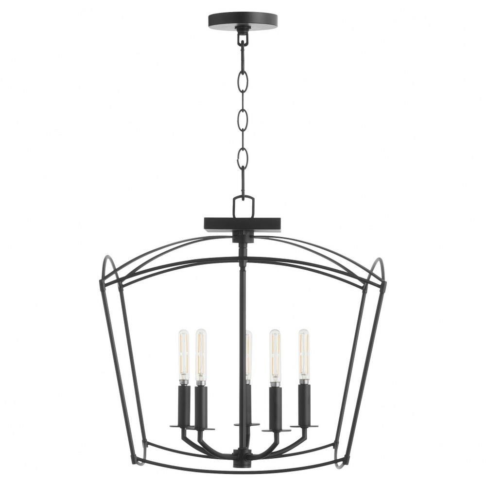 5 Light Convertible Pendant-19 inches Tall and 18.5 inches Wide-Matte ...