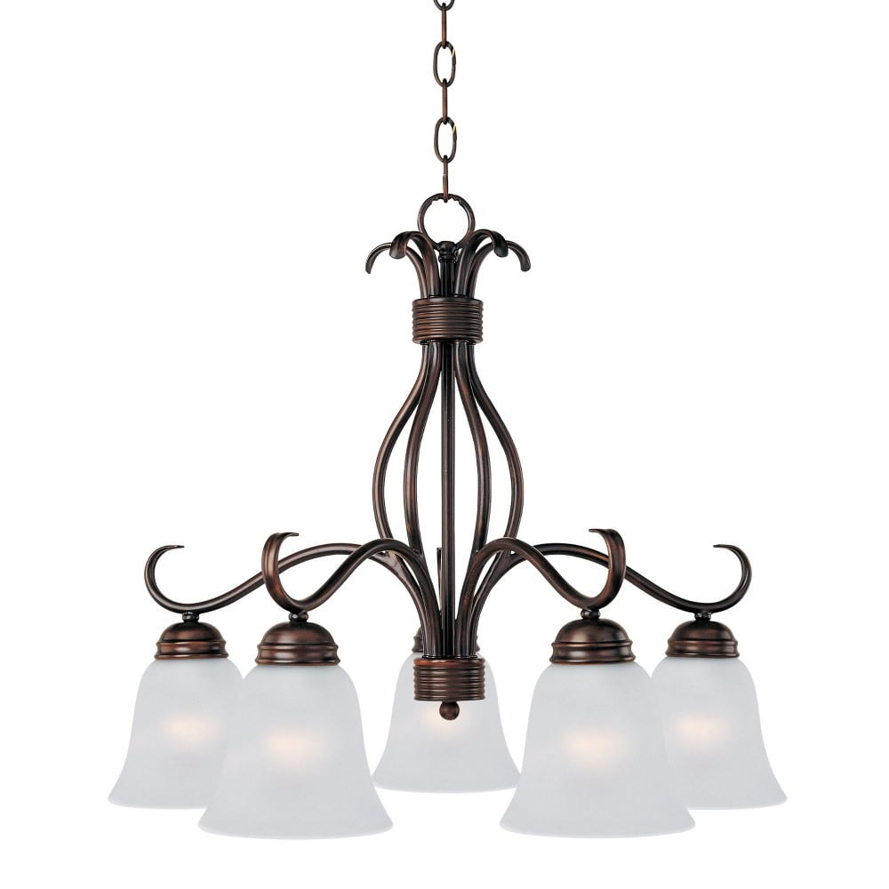 10124FTOI-Maxim Lighting-Basix-5 Light Down Light Chandelier in ...