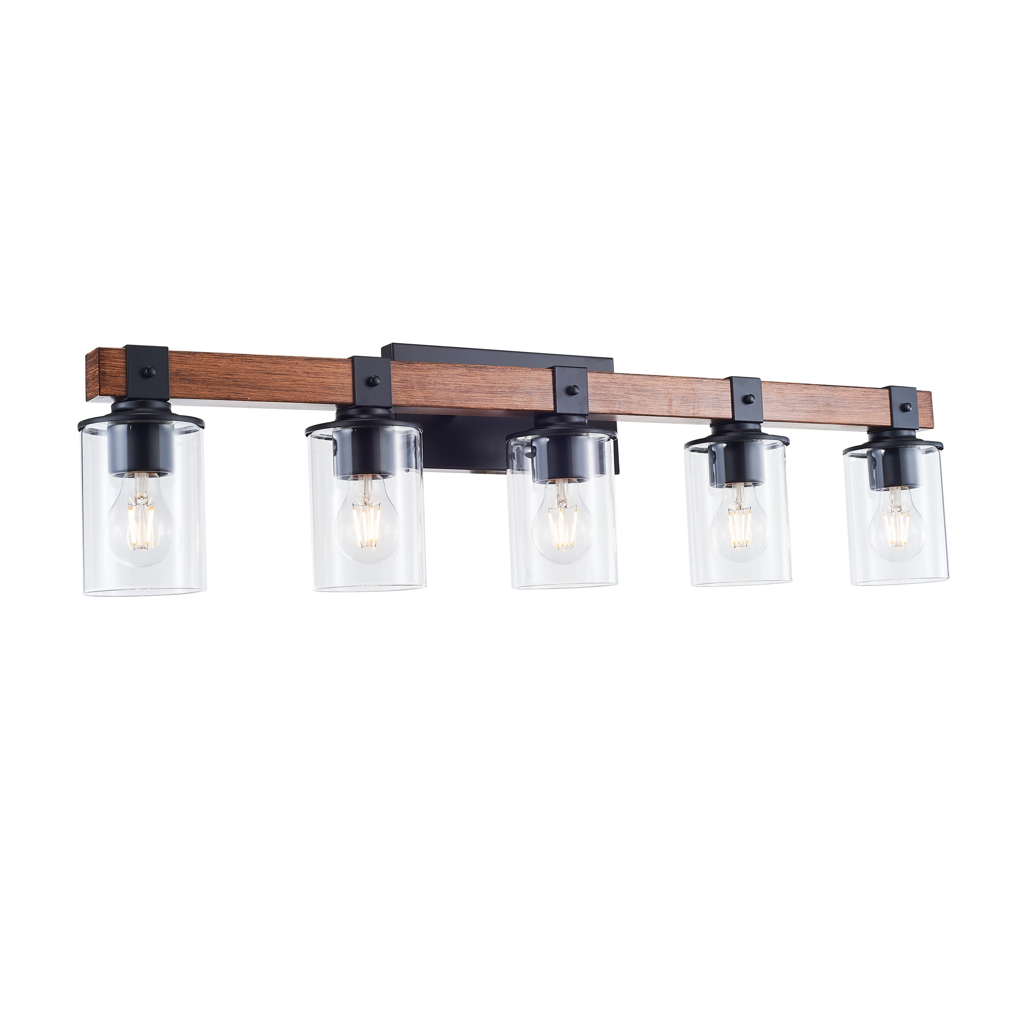 5-Light E26 Bulb Bathroom Lights Over Mirror, Rustic Vanity Light ...