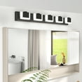 5-Light LED Vanity Light, 38 Inch Dimmable Bathroom Fixture, Matte ...
