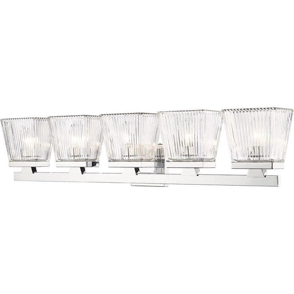 5 Light Vanity Light Fixture in Modern Style-7.75 inches Tall and 36 ...