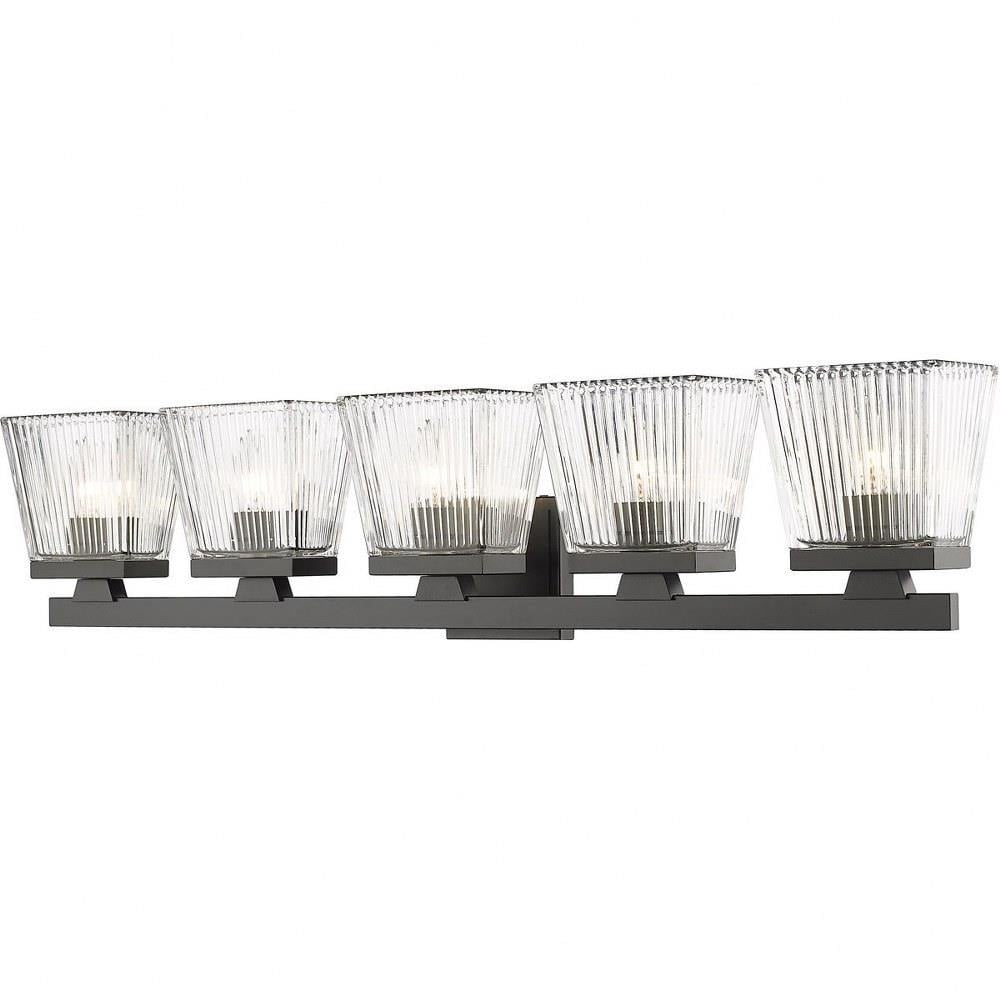5 Light Vanity Light Fixture in Modern Style-7.75 inches Tall and 36 ...
